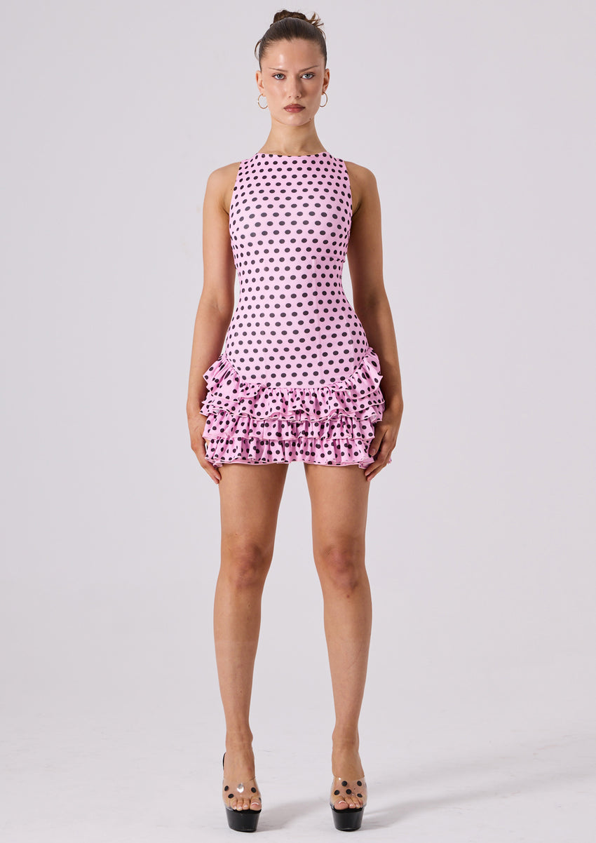 MADISON MINI DRESS - PINK POLKA – Bye Bambi