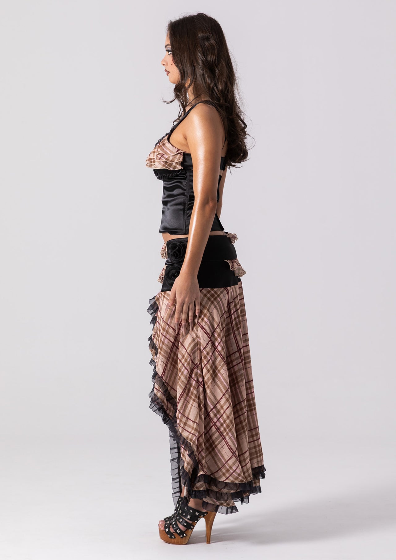 GISELLE RUFFLE SKIRT - PLAID – Bye Bambi