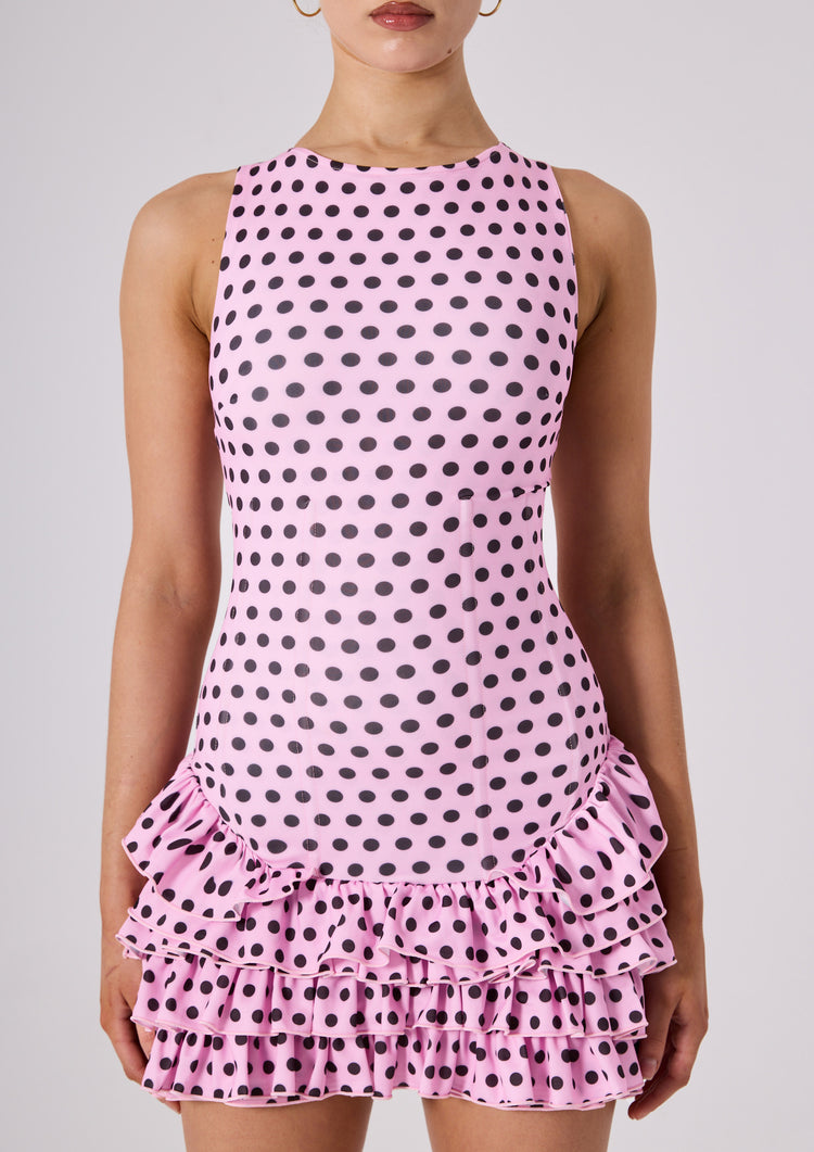 MADISON MINI DRESS - PINK POLKA – Bye Bambi