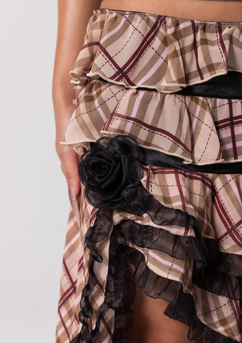 GISELLE RUFFLE SKIRT - PLAID – Bye Bambi