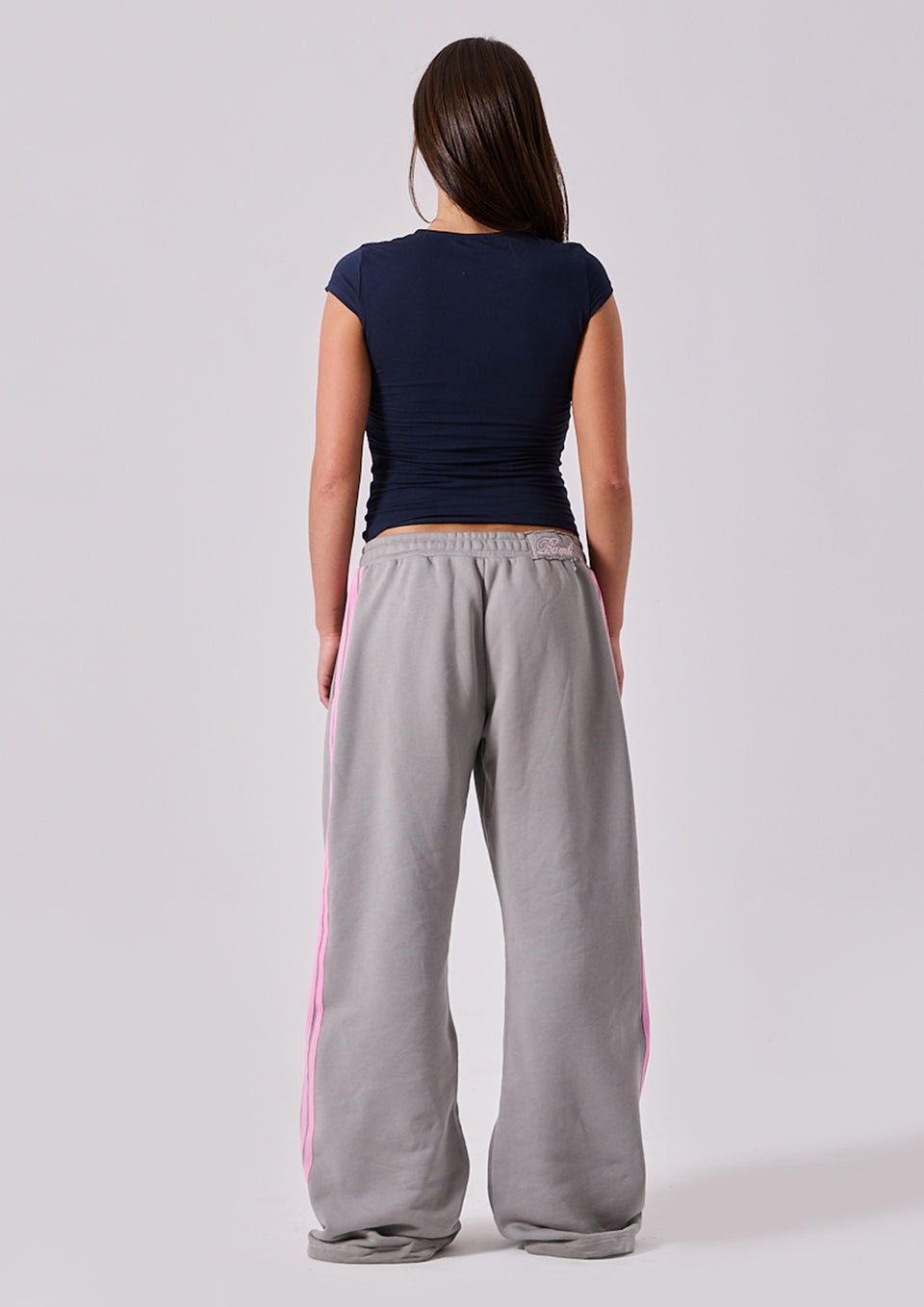 LOLA STRIPE TRACK PANT - GREY – Bye Bambi