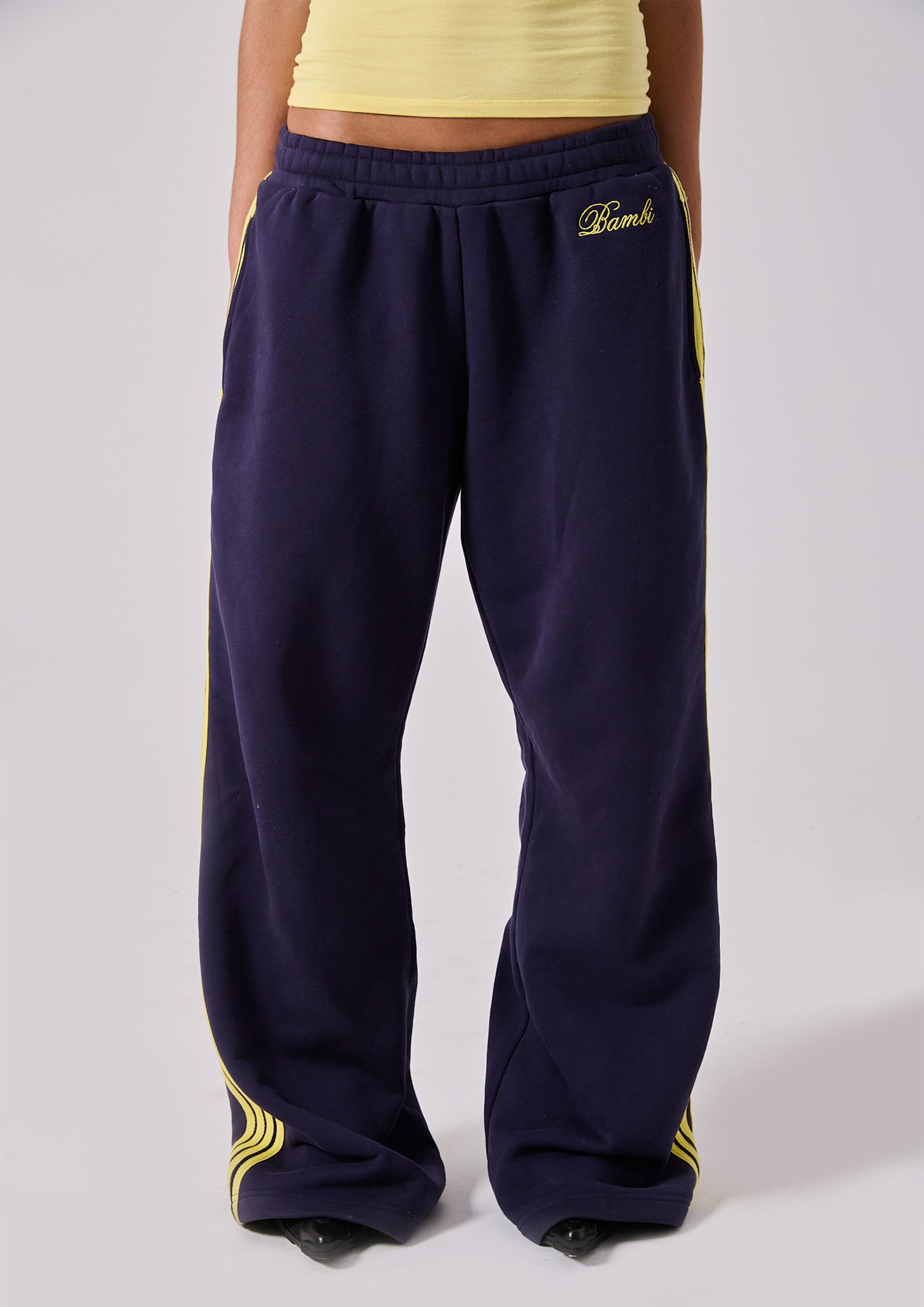 LOLA STRIPE TRACK PANT - INK – Bye Bambi