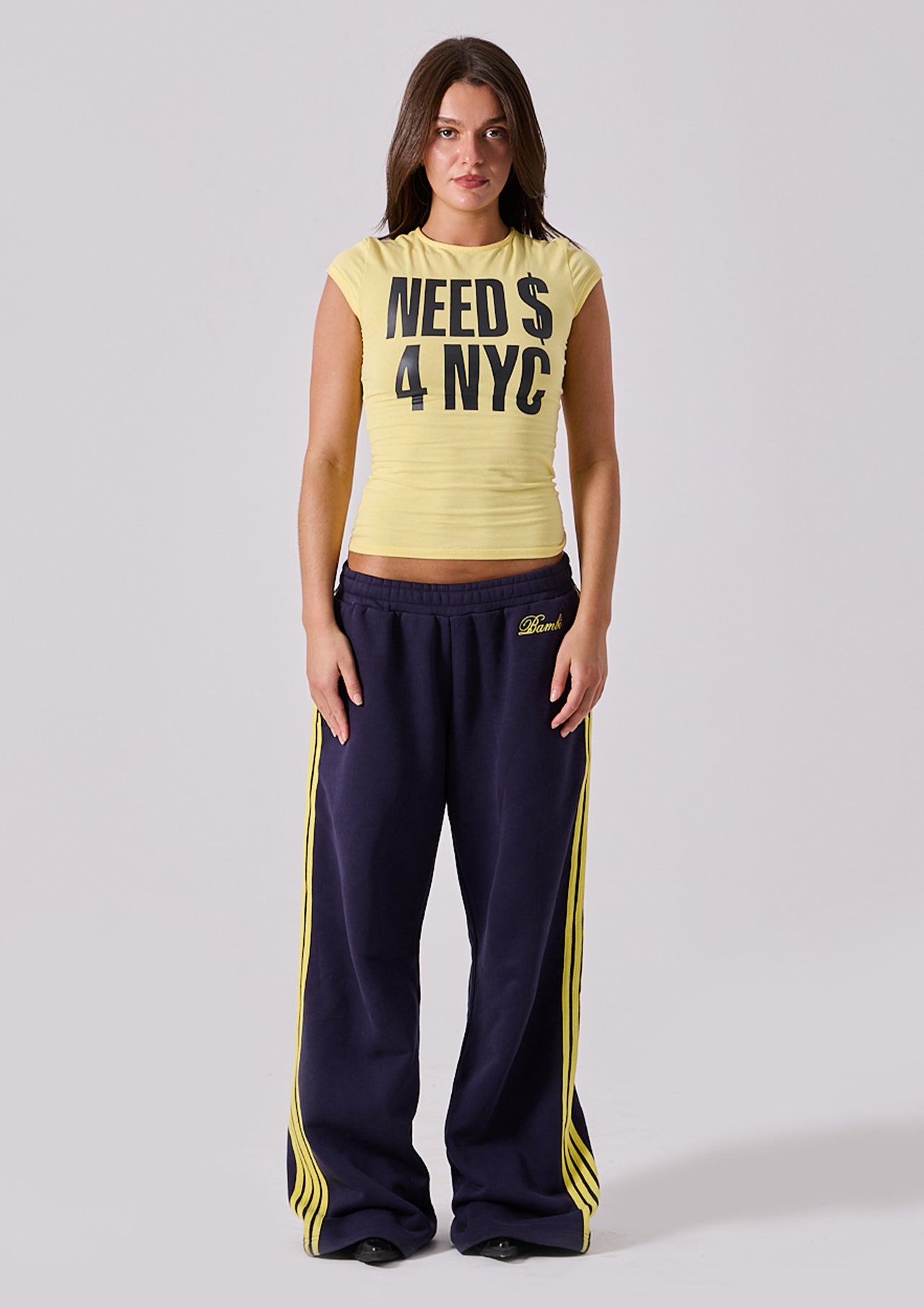 LOLA STRIPE TRACK PANT - INK – Bye Bambi